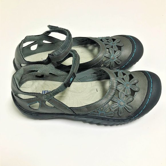 JBU | Shoes | Jbu By Jambu Vegan Leather Charcoal Blue Sunflower Mary ...